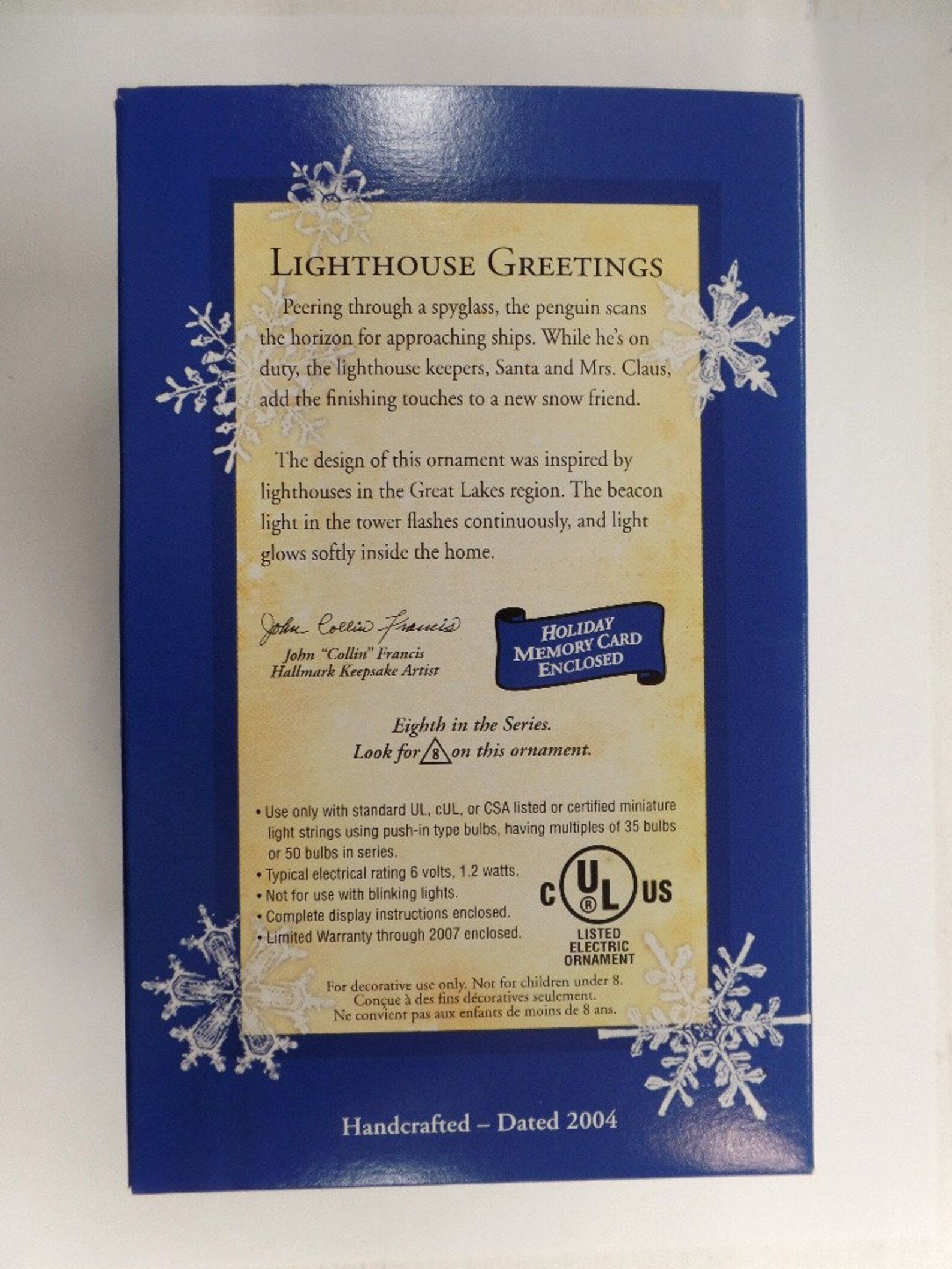 Hallmark Lighthouse Greetings Lighted Ornament New NRFB 8th in - Etsy