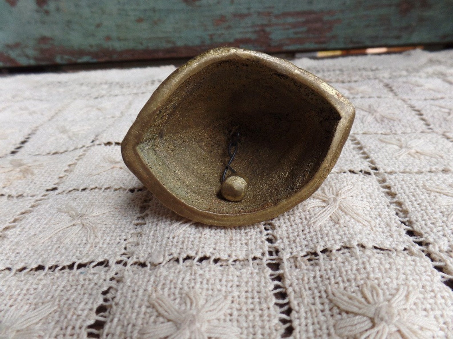 Vintage Solid Brass Southern Lady Bell - Etsy