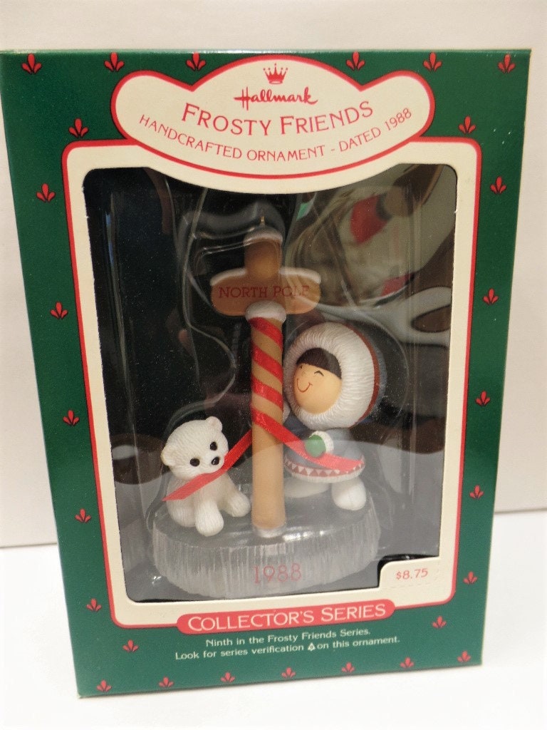 Hallmark Frosty Friends Ornament 1988 9th in Series Eskimo Polar Bear ...
