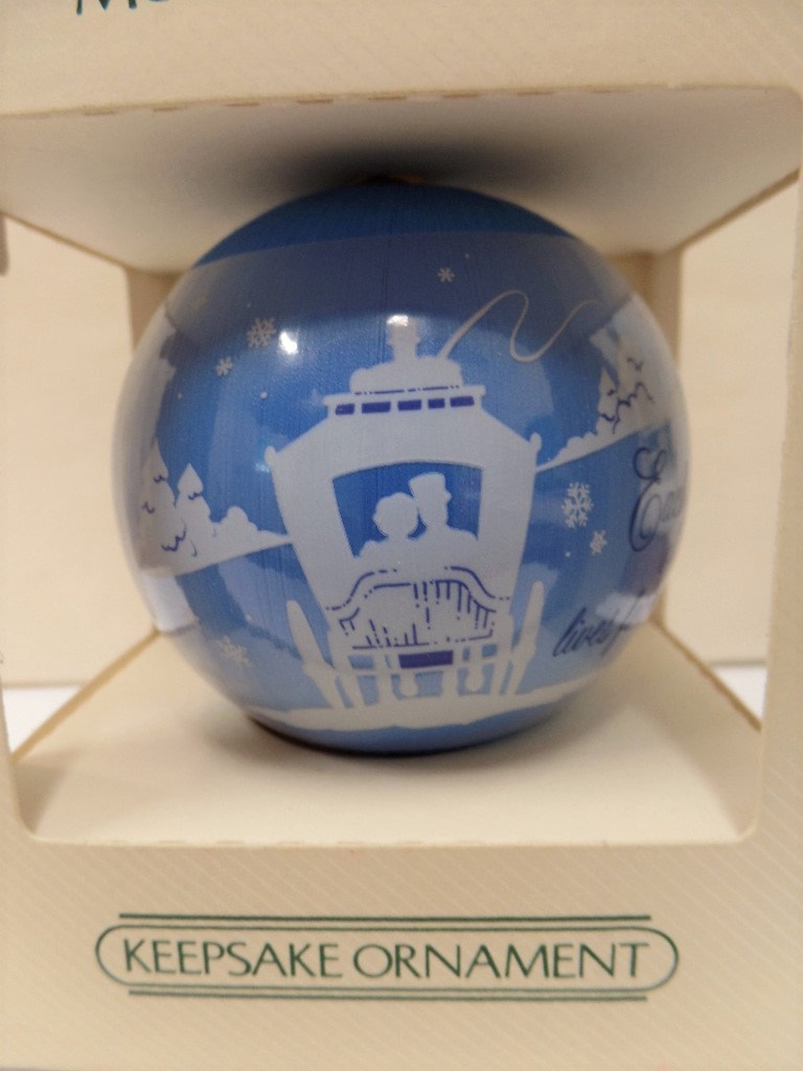 Hallmark Moments of Love Christmas Ornament 1982 NOS Satin Ball ...