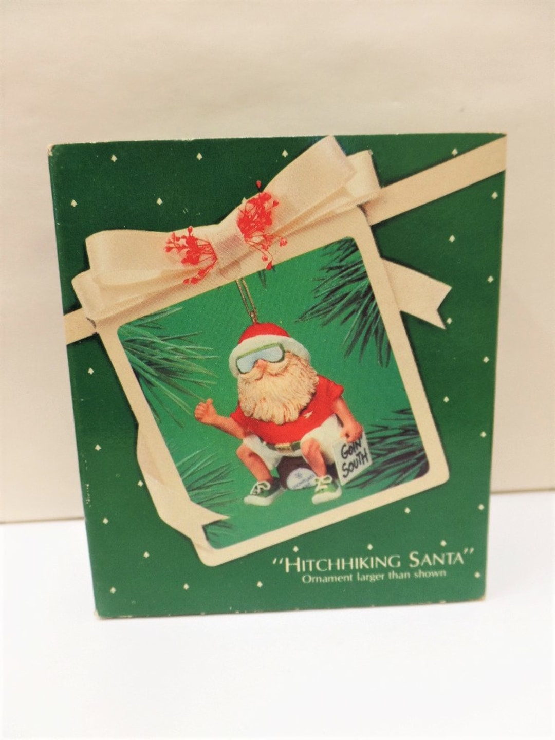 Hallmark Hitchhiking Santa Christmas Ornament 1983 NOS - Etsy
