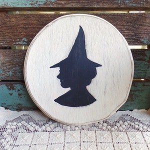 Handmade Folk Art Wood Sign Witch Halloween Decor Shabby Chic - Etsy