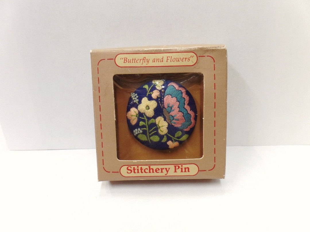 Vintage Hallmark Easter Lapel Pin 1985 NOS Butterfly and Flowers ...