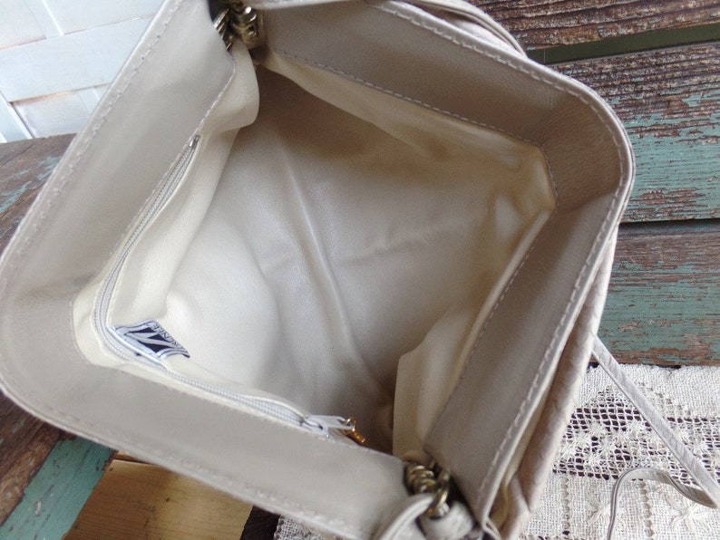 Vintage J. Renee Snakeskin Purse With Strap Taupe Cream - Etsy