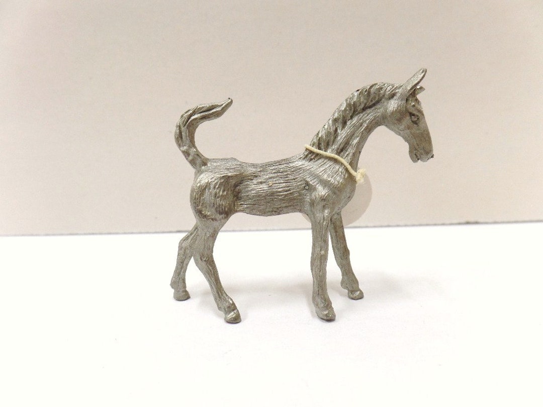 Vintage Miniature Pewter Horse Figurine Made in Korea Miniature Fine ...
