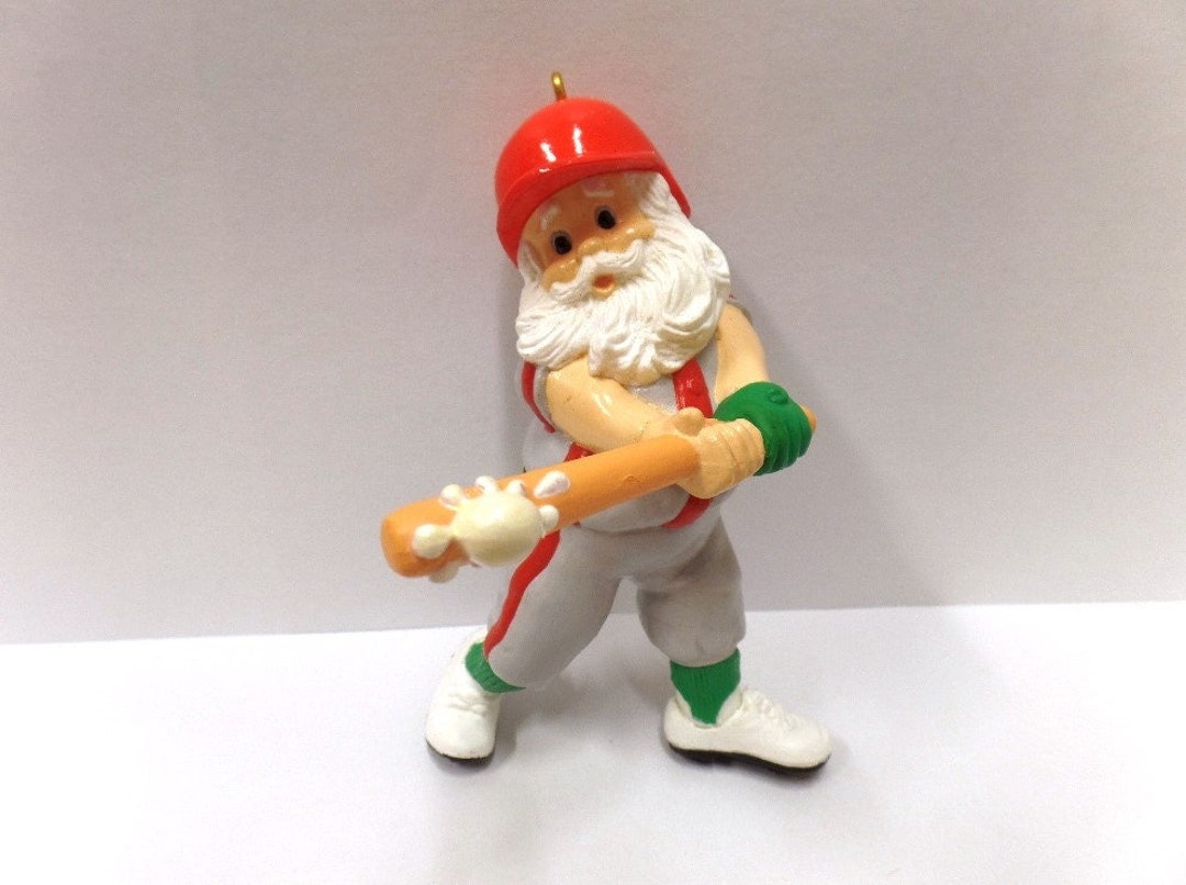 Hallmark Santa at the Bat Christmas Ornament 1987 NRFB New Santa ...