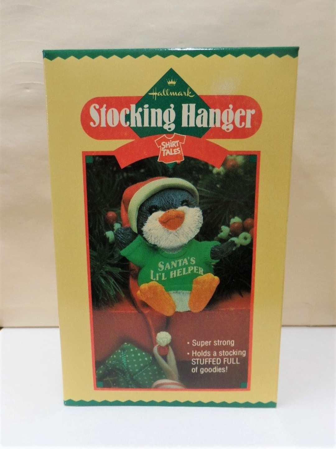 Vintage Hallmark Shirt Tales Penguin Stocking Hanger 1984 NOS NRFB ...