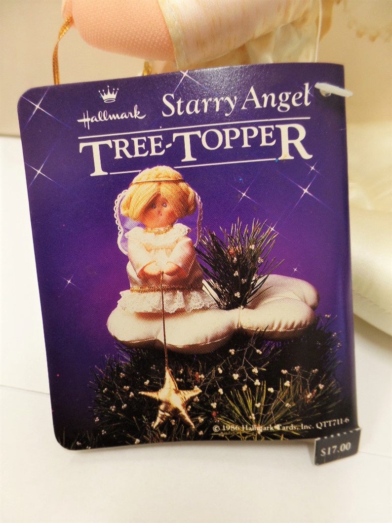 Vintage Hallmark Starry Angel Tree Topper 1986 NOS Angel on Cloud - Etsy