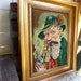 Vintage Large Needlepoint Picture French Countryman With Pipe Gold ...