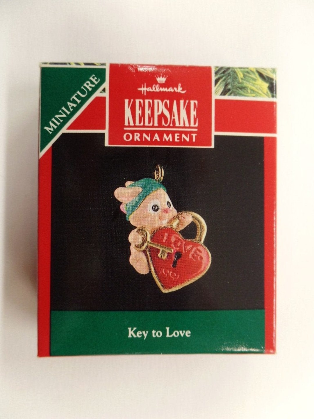 Hallmark Key to Love Miniature Christmas Ornament 1991 Feather Tree ...