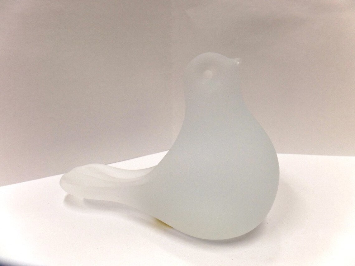 Hallmark Frosted Glass Songbird Figurine NOS Crowning Touch - Etsy