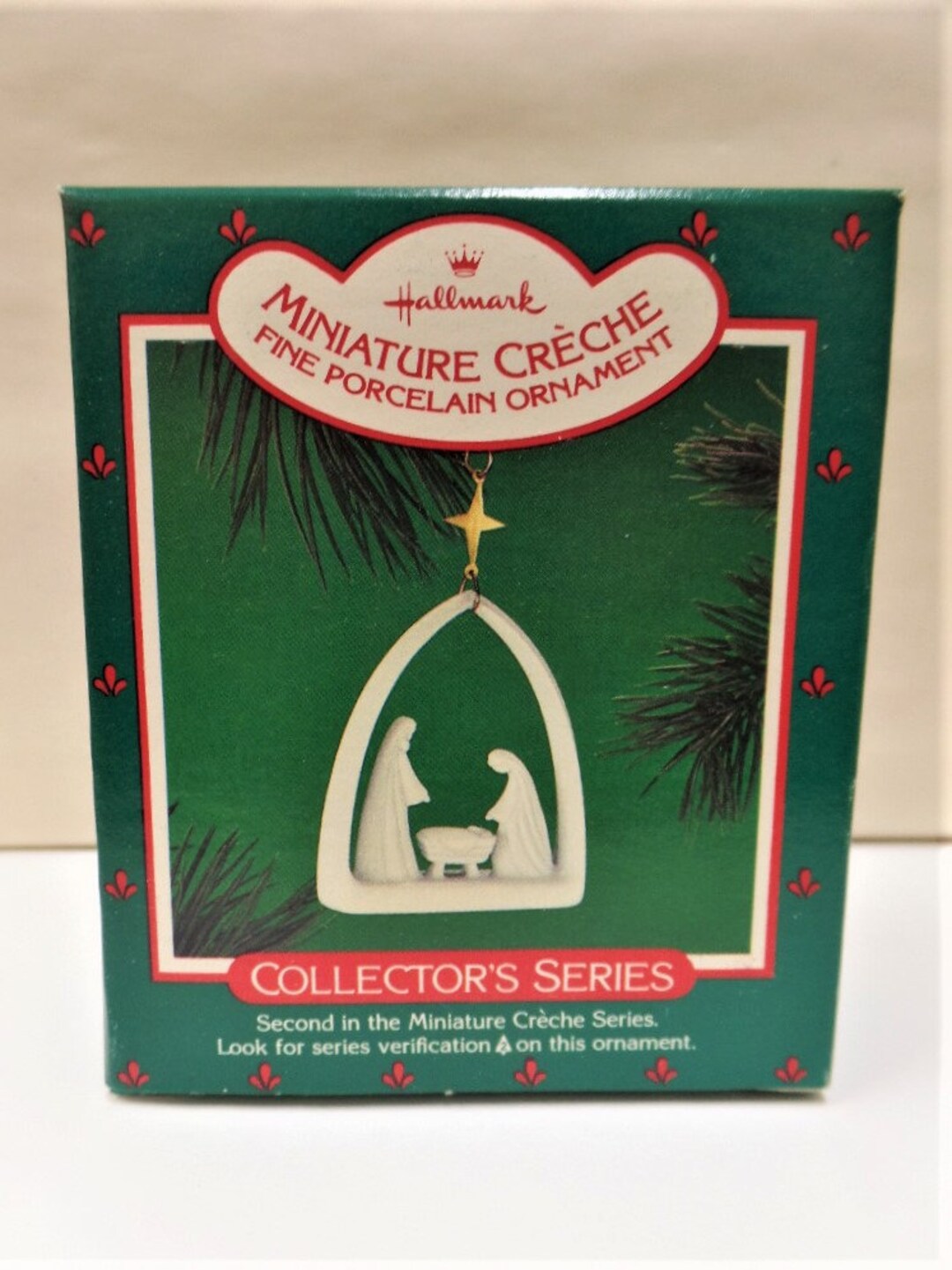 Hallmark Miniature Creche Porcelain Christmas Ornament 1986 NOS ...