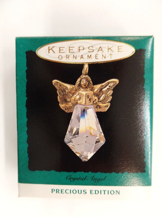 Hallmark Crystal Angel Miniature Christmas Ornament NOS 1993 - Etsy