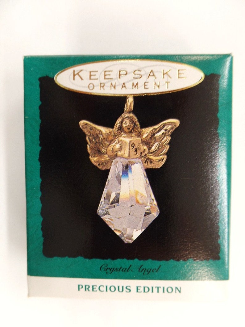 Hallmark Crystal Angel Miniature Christmas Ornament NOS 1993 - Etsy