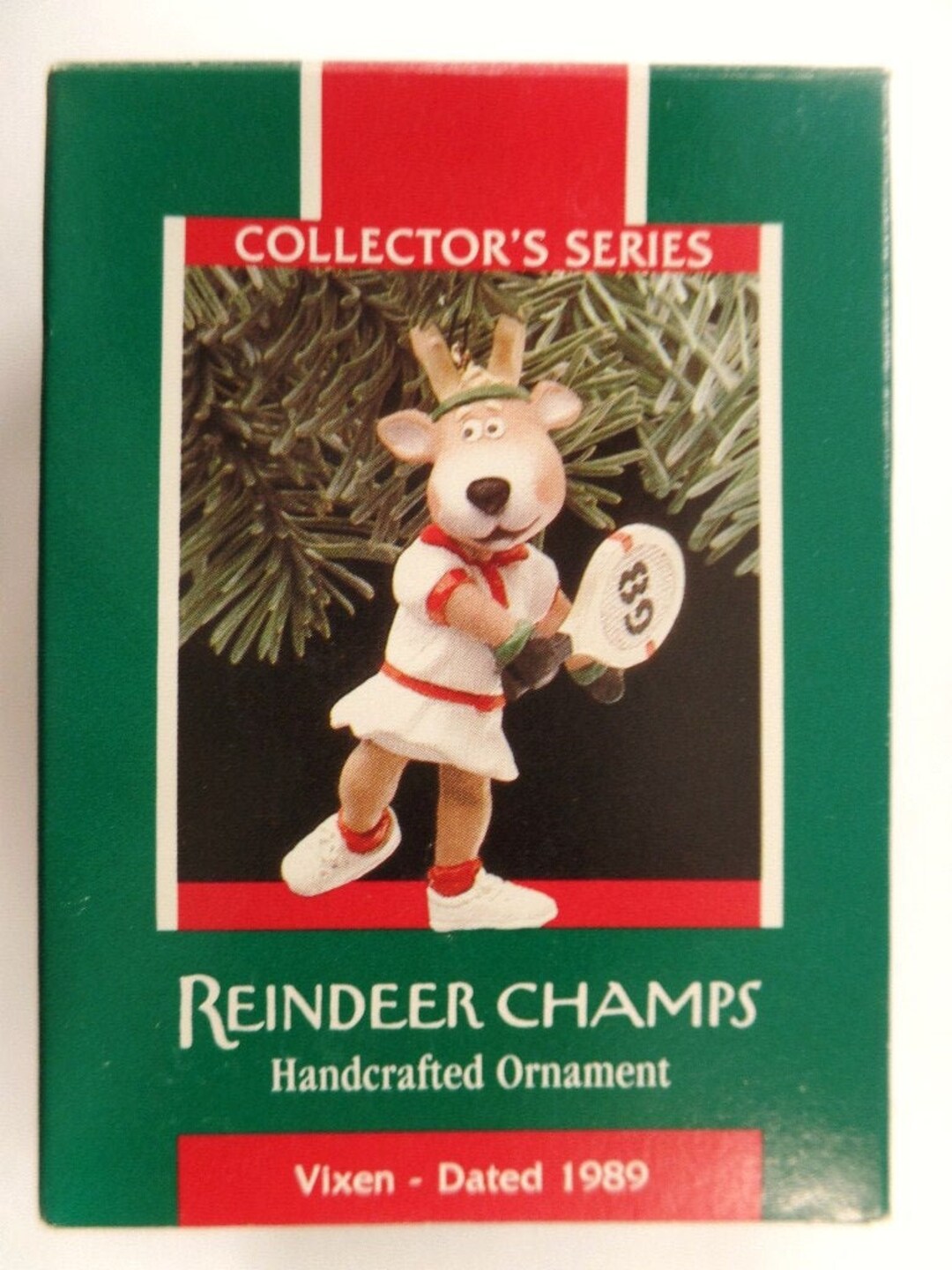 Hallmark Reindeer Champs Christmas Ornament 1989 New Vixen Playing ...