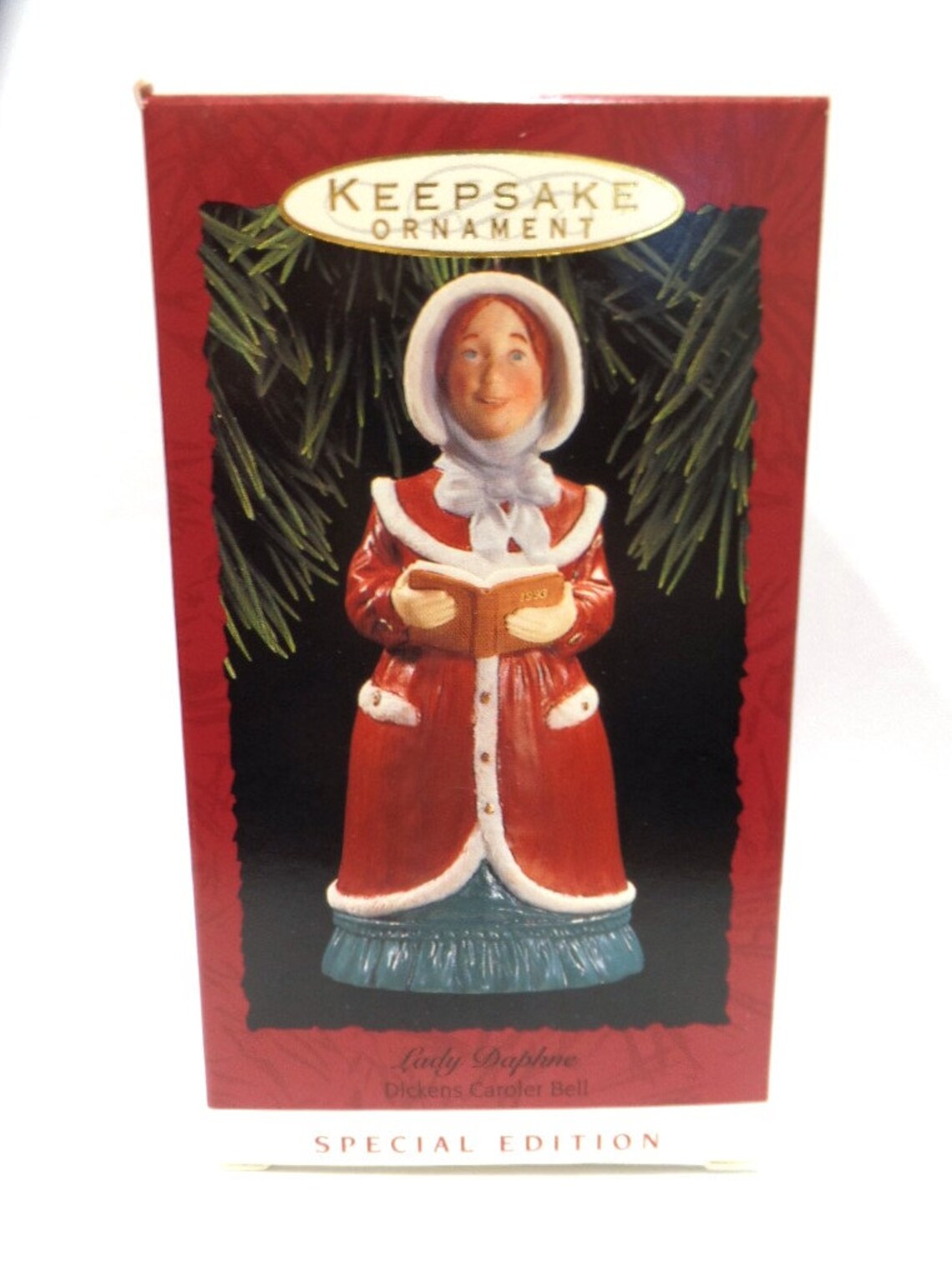 Hallmark Lady Daphne Porcelain Bell Christmas Ornament 1993 NOS NRFB ...
