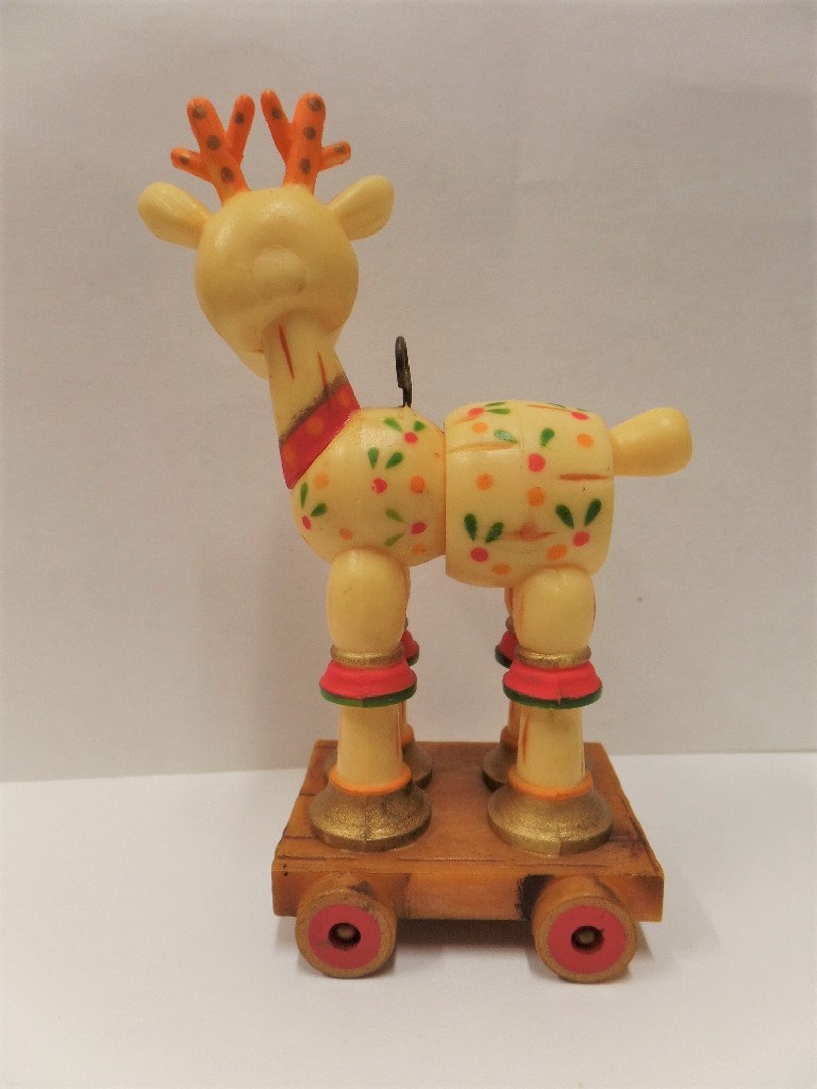 Hallmark Reindeer Christmas Ornament 1977 NOS Yesteryears Wood - Etsy