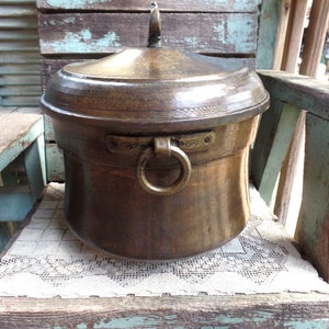 Vintage Large Hammered Brass Pot Brass Steamer Lidded Brass Cooker - Etsy
