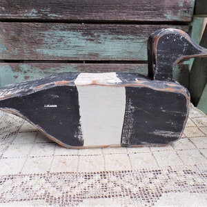 Large Handmade Folk Art Wood Duck Hand Painted Country Art Farmhouse ...