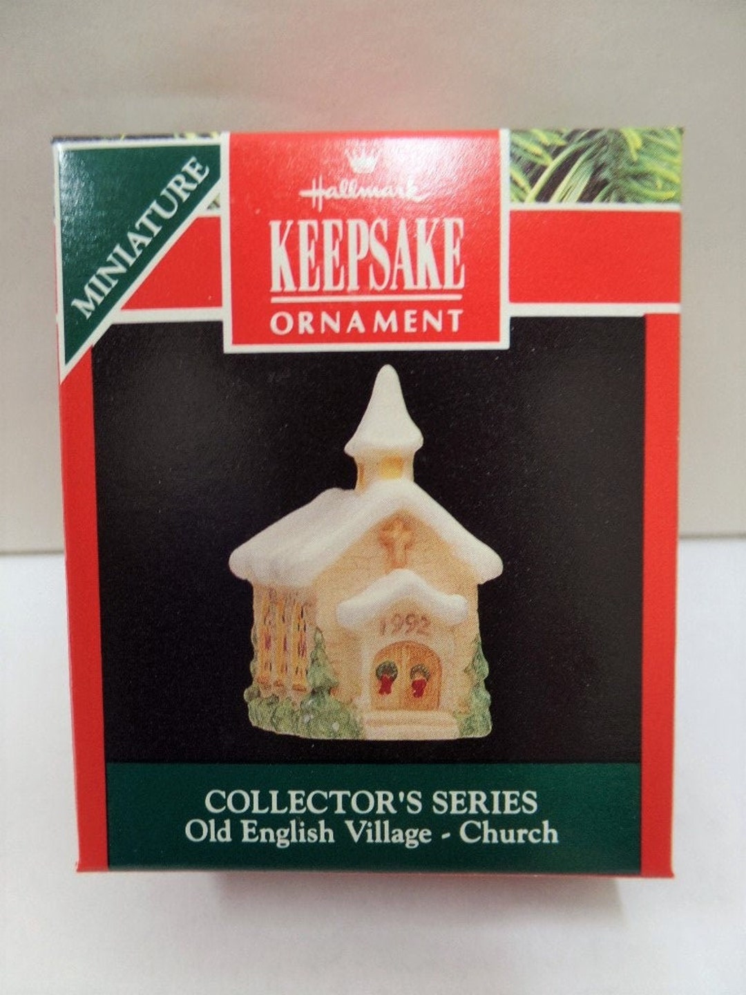 Hallmark Old English Village Church Miniature Christmas Ornament 1992 ... Hallmark Old English Village Church Miniature Christmas Ornament 1992 ...
