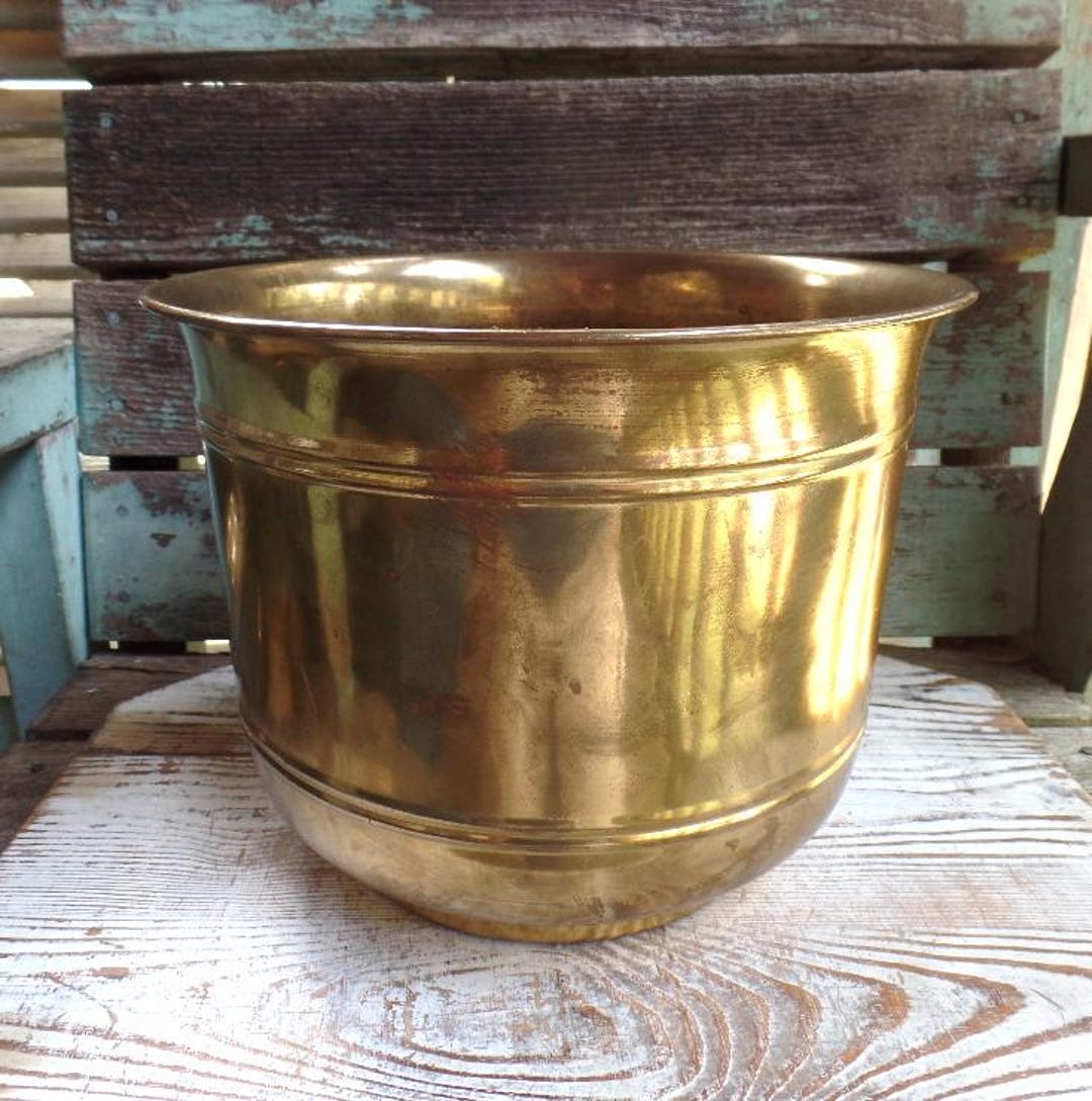 Vintage Brass Flowerpot Brass Planter Brass Home Decor - Etsy