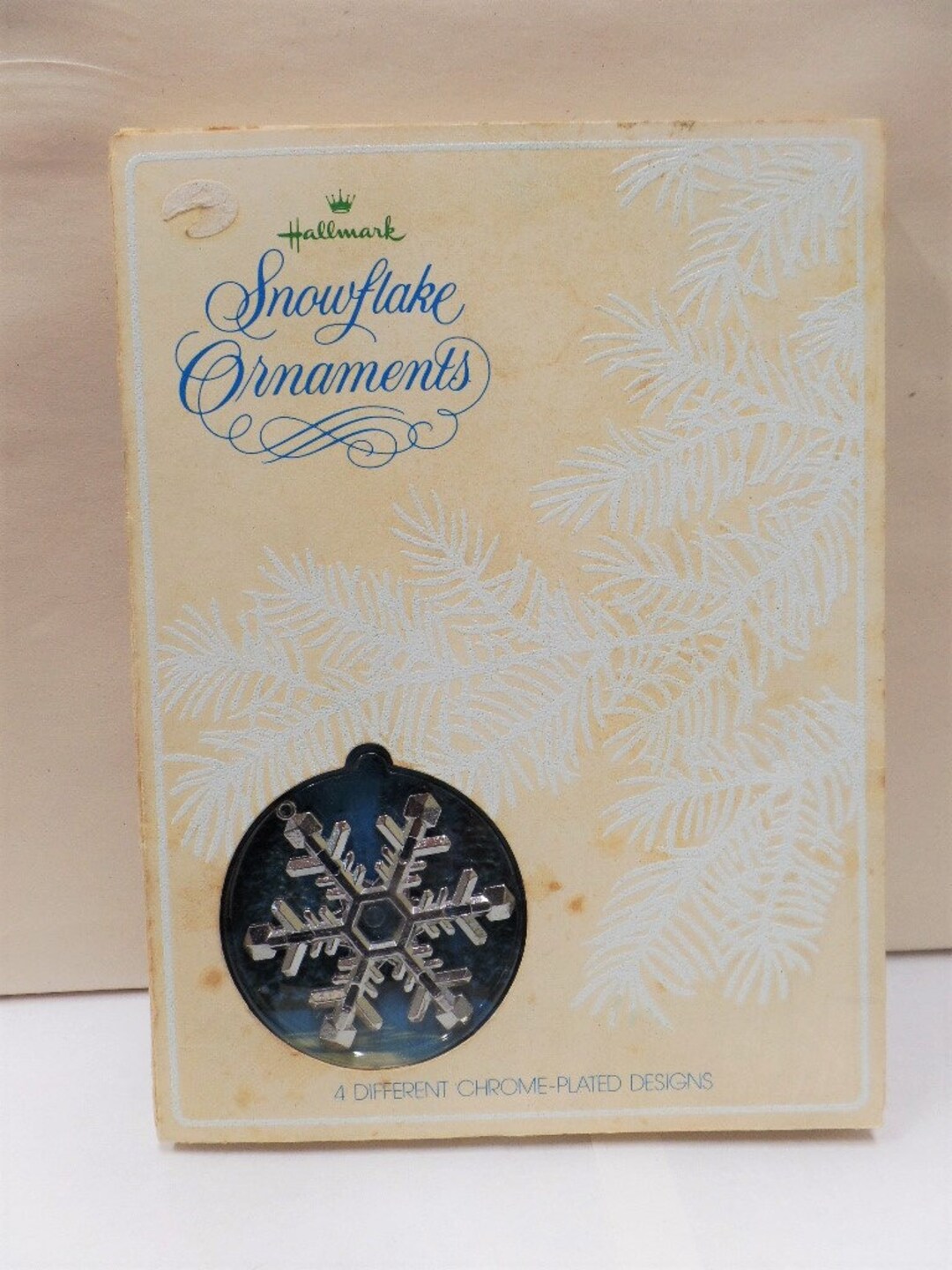 Hallmark Snowflake Collection Metal Christmas Ornaments 1977 NOS Chrome ...