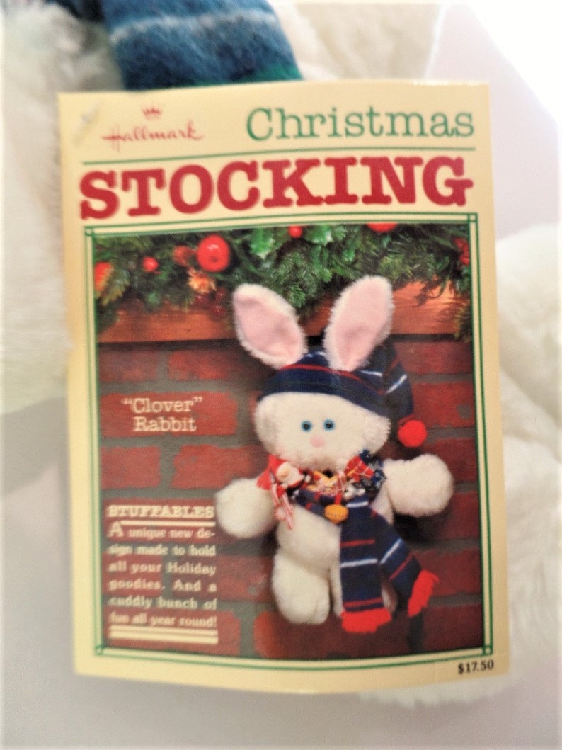 Vintage Hallmark clover Rabbit Stuffables | Etsy