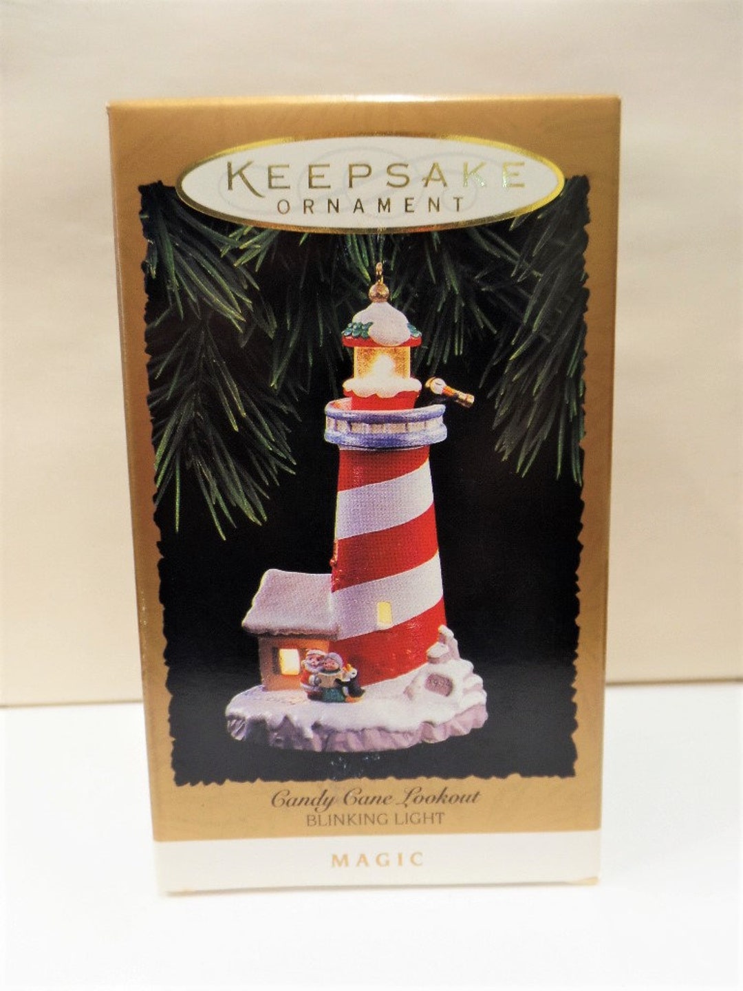 Hallmark Candy Cane Lookout Magic Christmas Ornament NOS 1994 NRFB ...