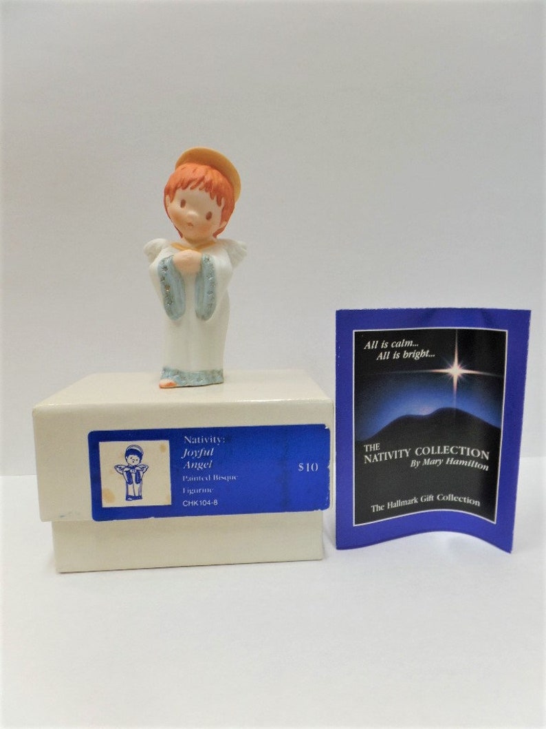 Vintage Hallmark Mary Hamilton Joyful Angel Nativity Porcelain - Etsy
