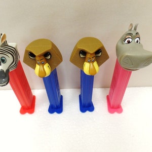 Vintage Lot of 4 Pez Candy Dispensers Collectible Characters Madagascar Lion Zebra Hippo - Etsy