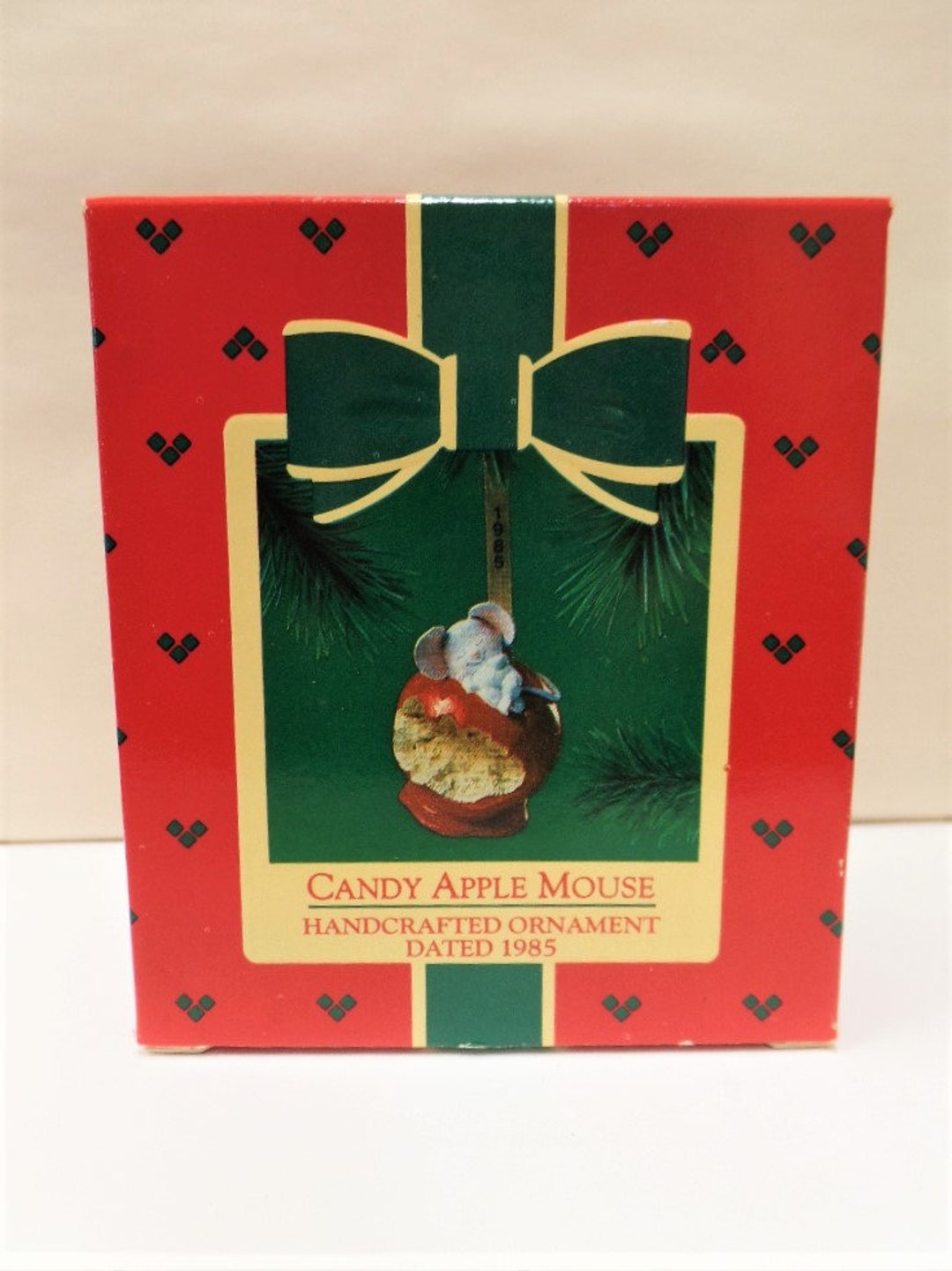 Hallmark Candy Apple Mouse Christmas Ornament 1985 NRFB New Old Stock ...