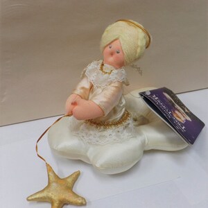 Vintage Hallmark Starry Angel Tree Topper 1986 NOS Angel on Cloud - Etsy