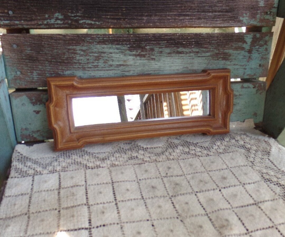 Vintage Homco Wall Mirror Home Interiors 1981 Wood Look Accent Mirror ...