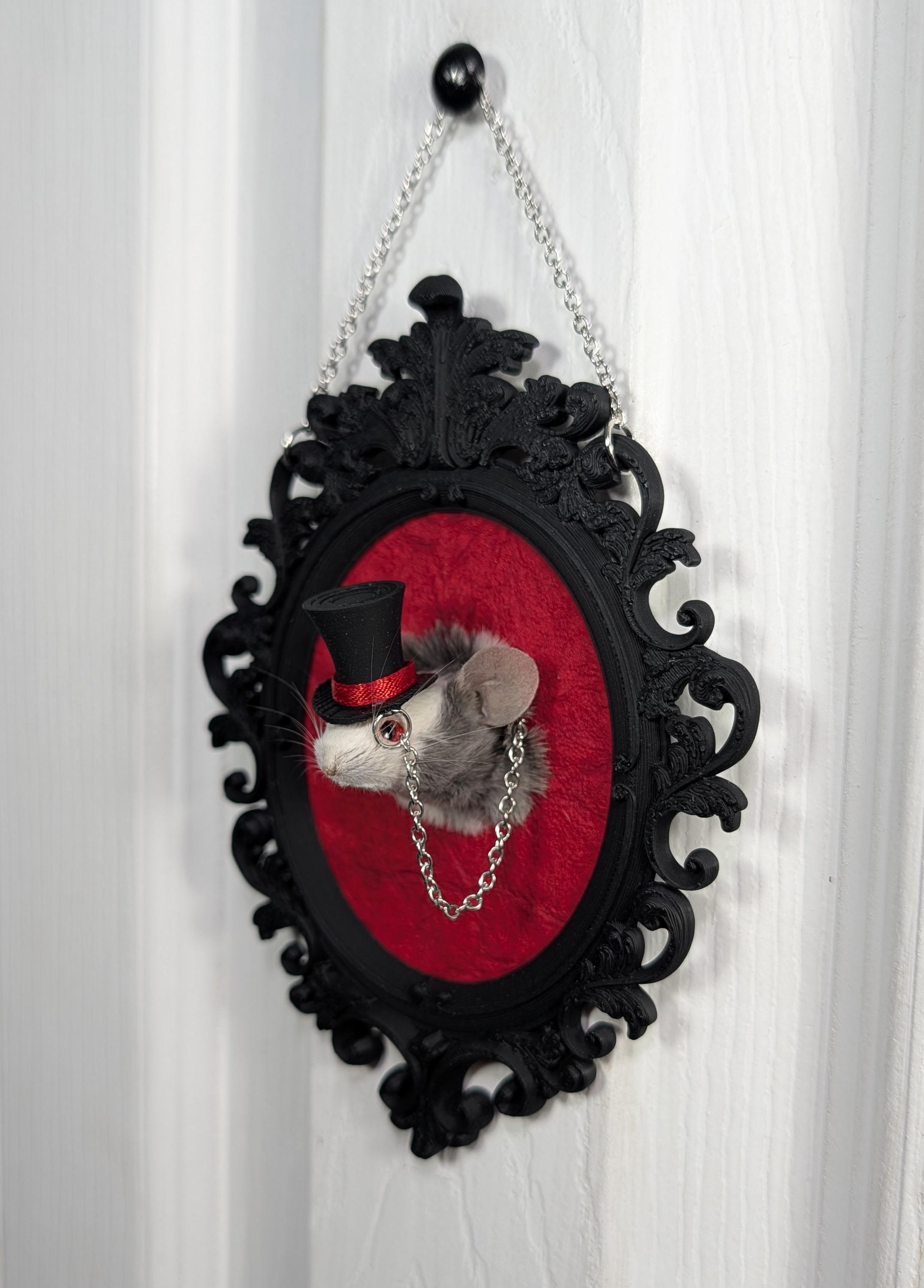 Dapper Monocle Mouse Taxidermy Head Mount -red and Black - Dark - Etsy