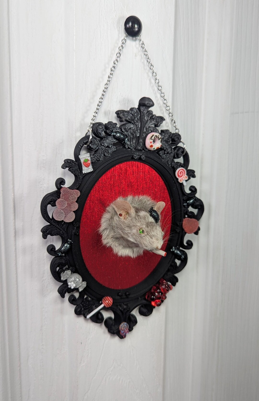 Black and Red Sweet Tooth Mouse Taxidermy Head Mount - Etsy