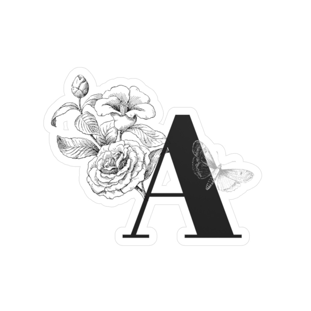 Monogrammed (any Letter) Vinyl Decal Sticker, Approx. 3x4"- Classy ...