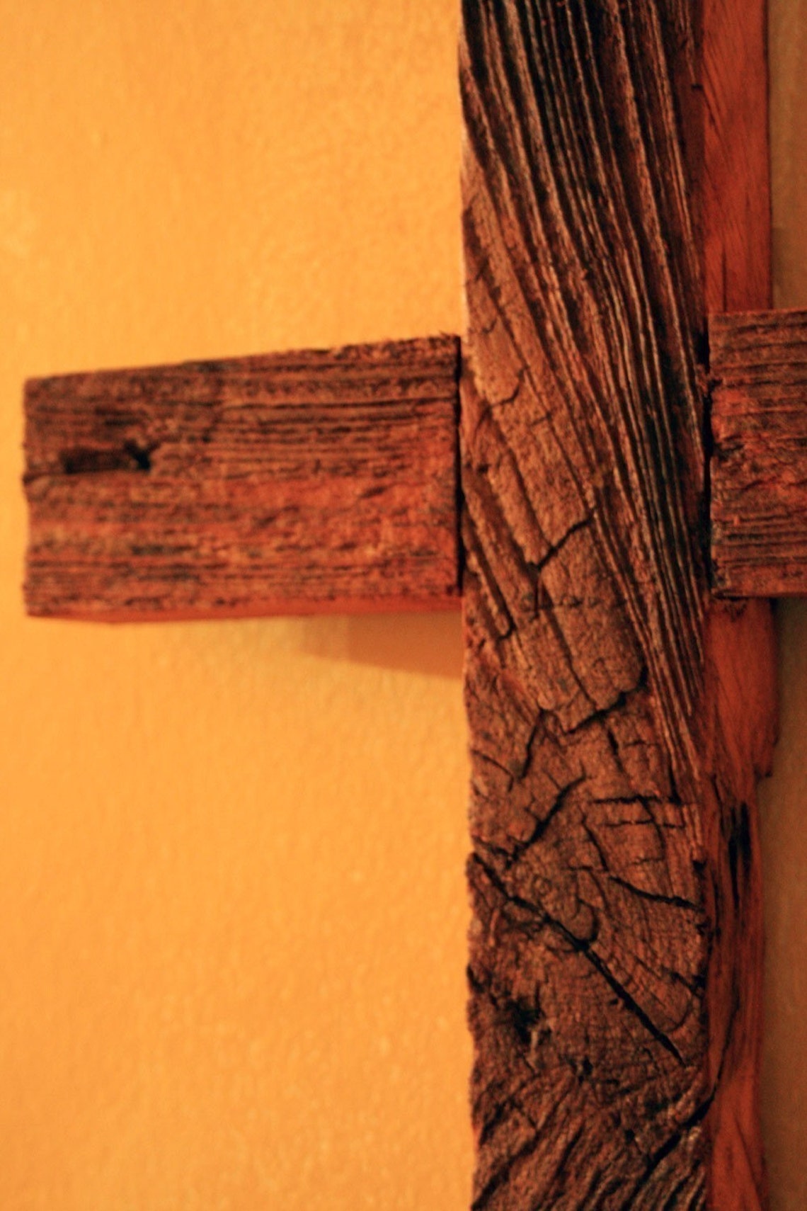 Rustic Wood Cross. Wood Cross. Narrow Cross. Reclaimed Wood Cross. Dark ...