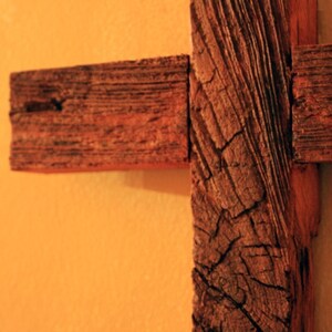 Rustic Wood Cross. Wood Cross. Narrow Cross. Reclaimed Wood Cross. Dark ...