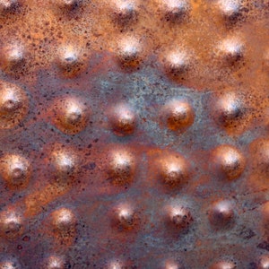 Copper Kitchen Backsplash. Copper Wall Art. Hammered Copper Patina Art ...