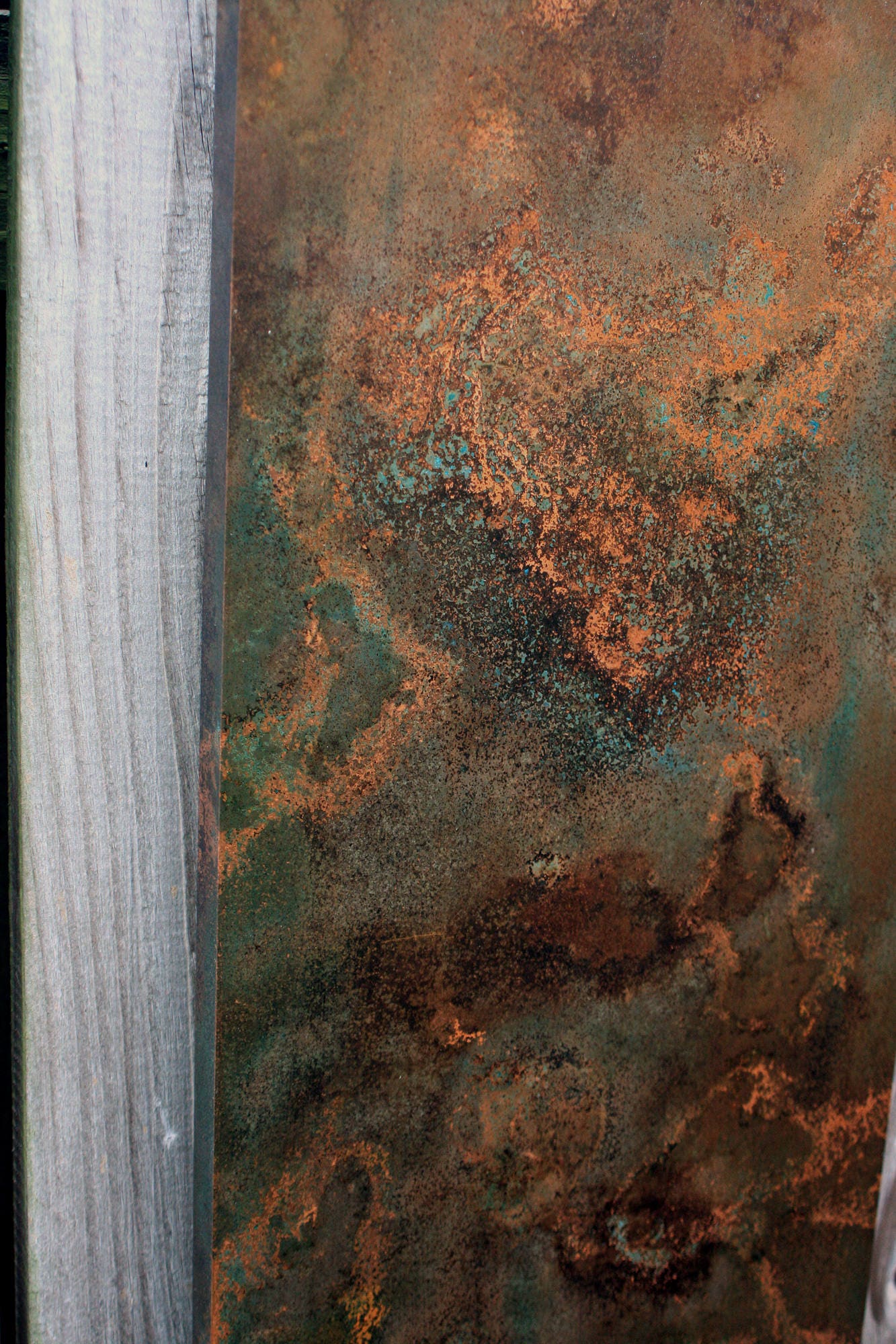Medium Copper Wall Art. Abstract Art. Copper Patina Art. Copper Wall ...
