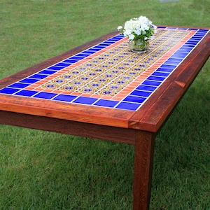 Talavera Tile Dining Table. Very Large Dining Table. Mexican Tile ...
