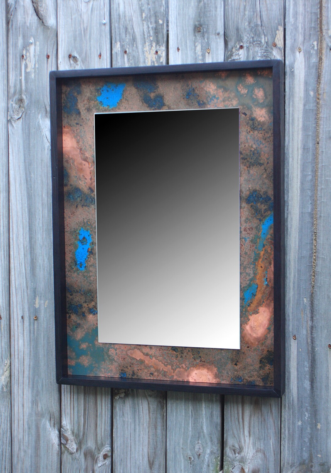 Copper Mirror. Copper Patina Mirror. Copper Art Mirror. Copper Mat ...