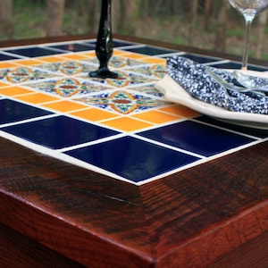 Small Tile Kitchen Table. Talavera Tile Dining Table. Talavera ...