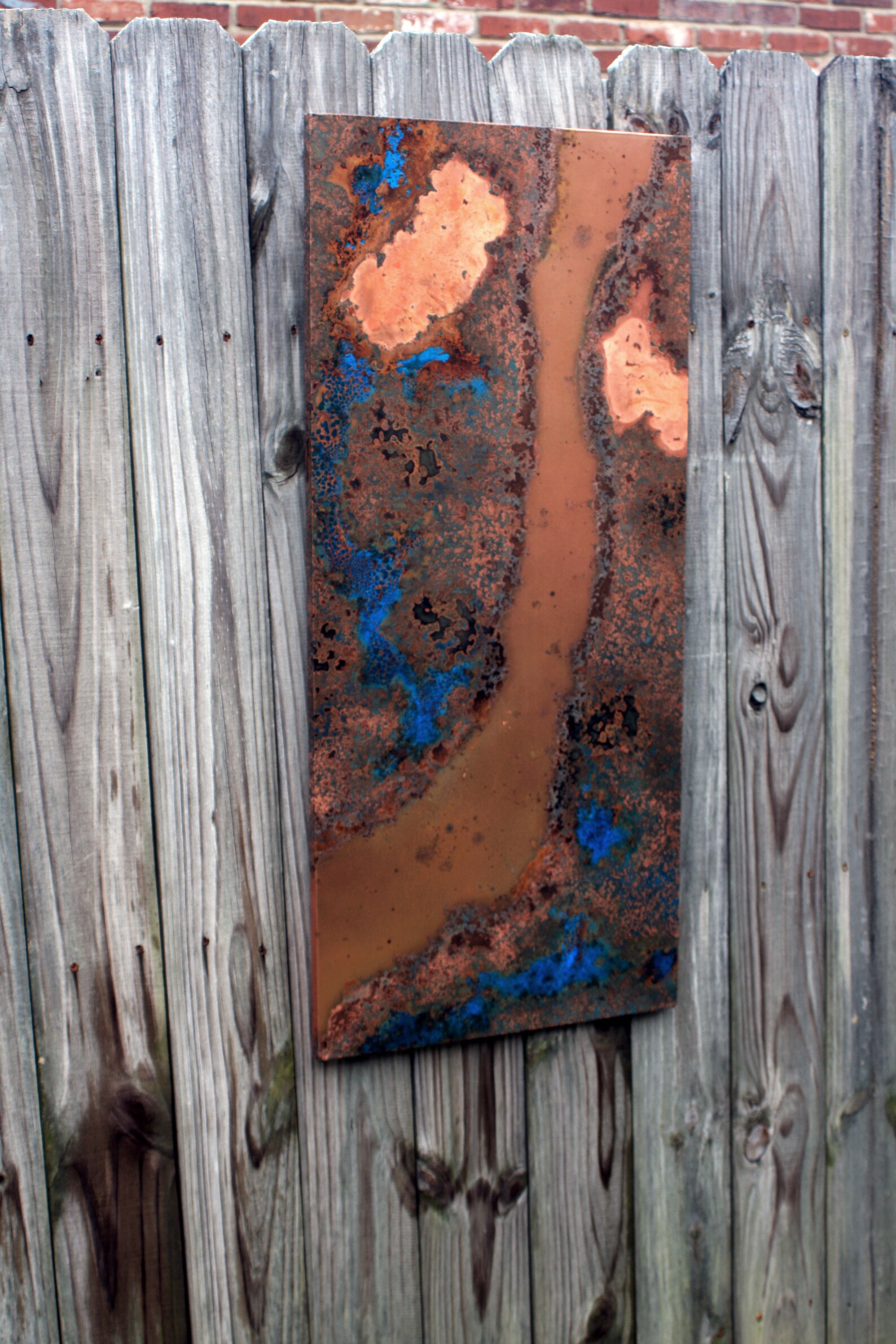 Copper Abstract Art. Light Copper Wall Art. Copper Patina Art. - Etsy