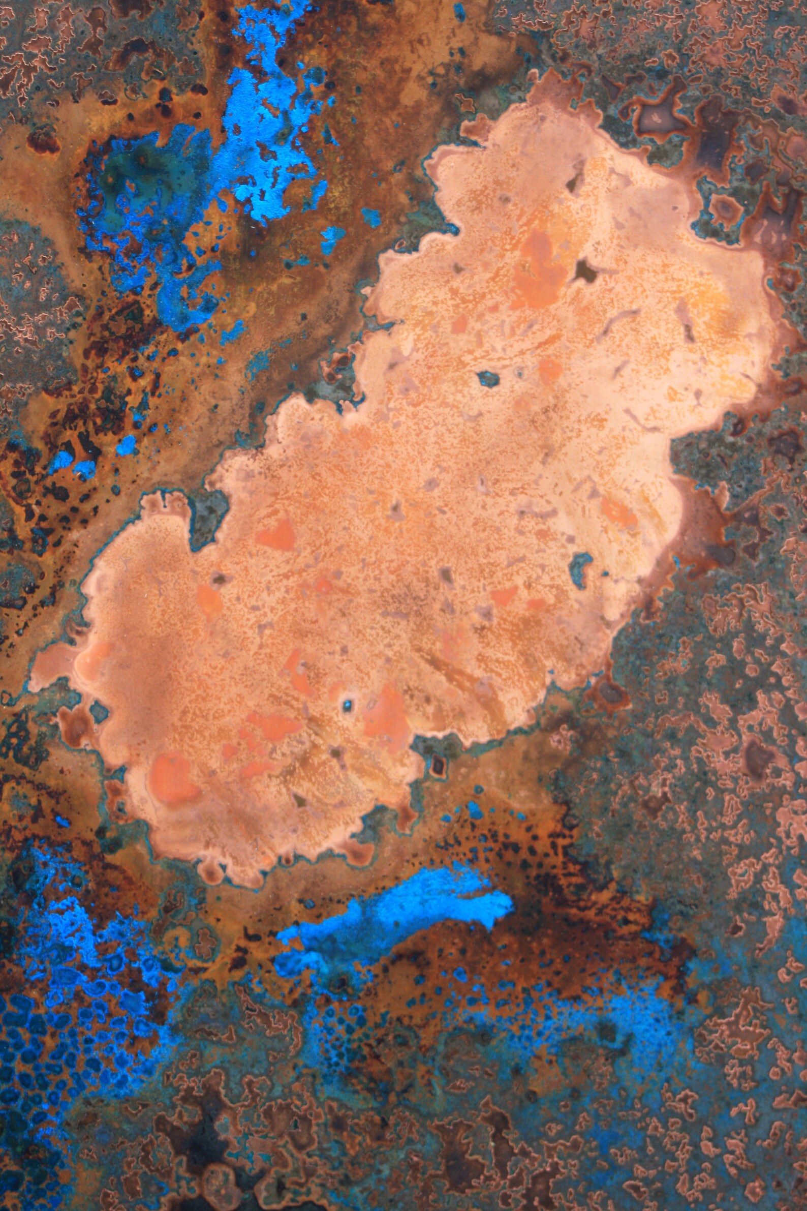 Copper Abstract Art. Light Copper Wall Art. Copper Patina Art. - Etsy