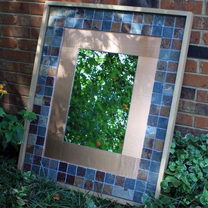 Copper Framed Mirror. Slate Framed Mirror. Slate & Copper Framed Mirror ...