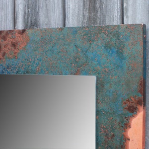 Copper Mirror. Copper Patina Mirror. Copper Wall Art Mirror. Wall Art ...