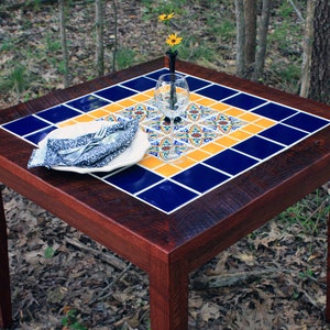 Small Tile Kitchen Table. Talavera Tile Dining Table. Talavera ...