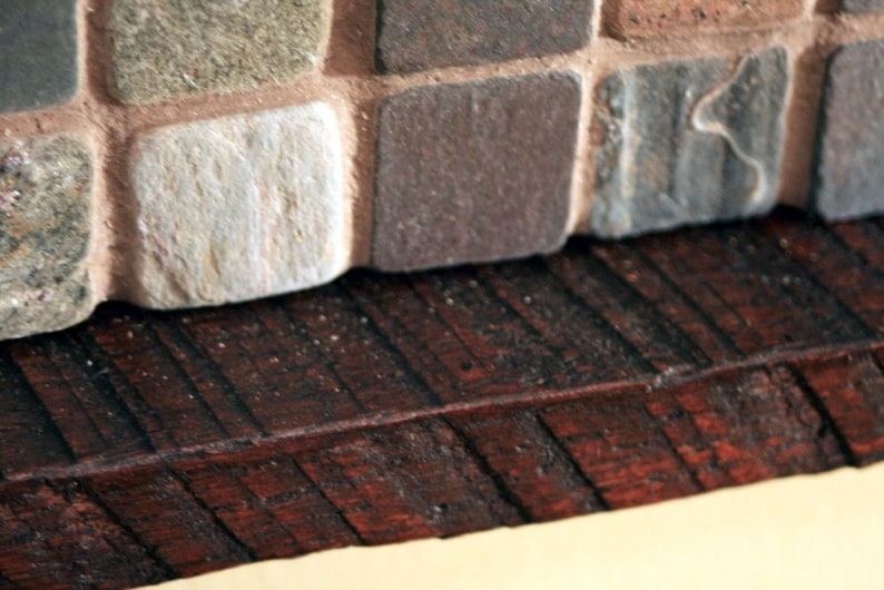 Slate Framed Mirror. Natural Stone Framed Mirror. Slate and Wood Framed ...