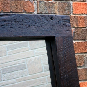 Framed Floor Mirror. Thick Wooden Frame Mirror. Chunky Framed Mirror. Reclaimed Wood Mirror ...